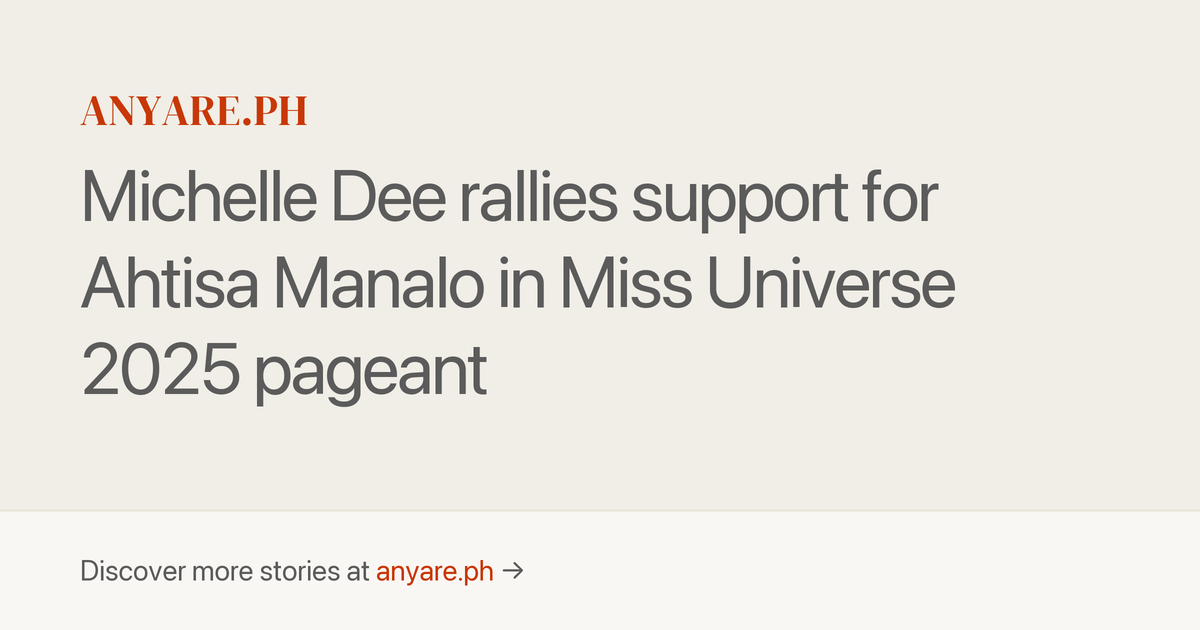 Michelle Dee urges Filipinos to vote for Ahtisa Manalo in Miss Universe ...