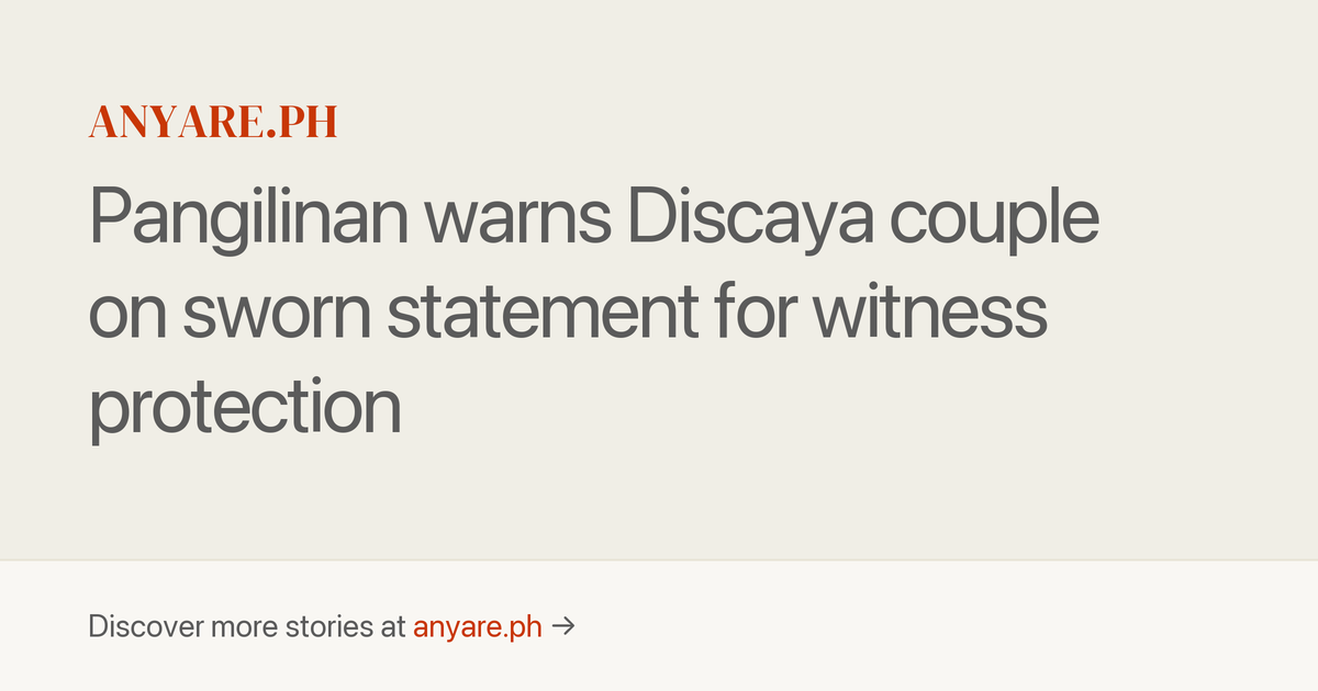Pangilinan warns Discaya couple on sworn statement for witness ...